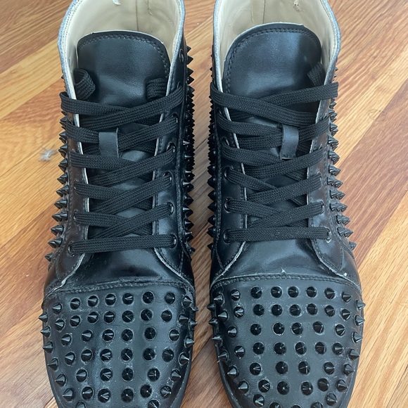 Christian Louboutin | Shoes | Louboutin Louis Spike Calf Spike Sneakers ...